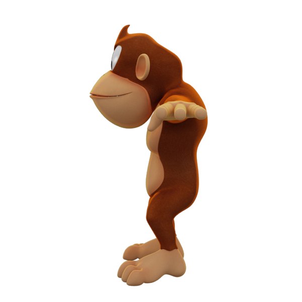 rigged cartoon monkey ma