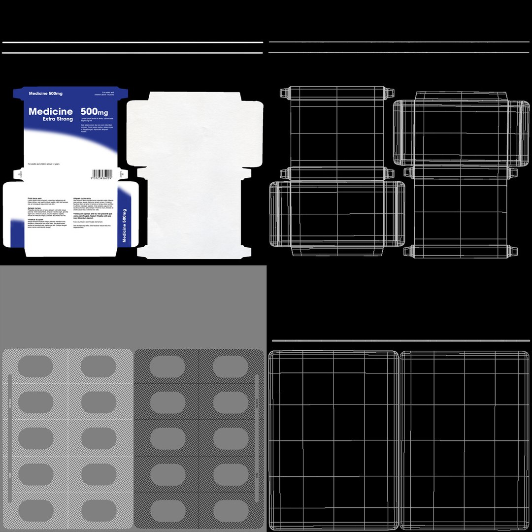 Medicine Box Pills 3d Model