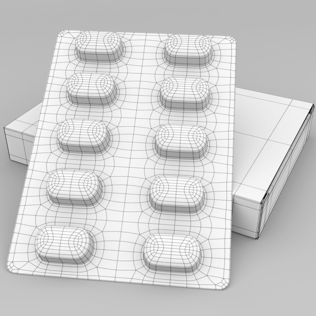 Medicine Box Pills 3d Model