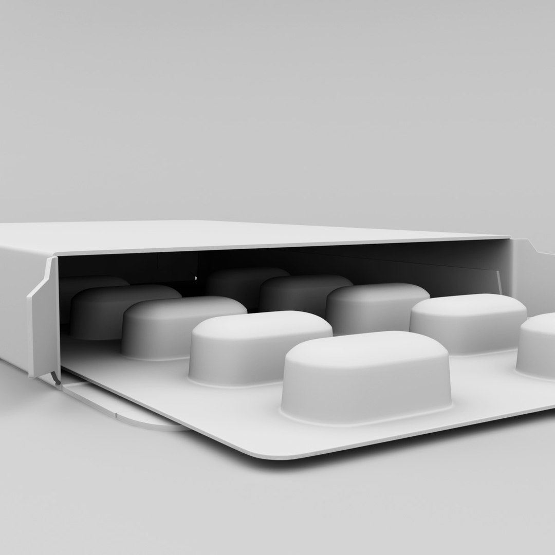 Medicine Box Pills 3d Model