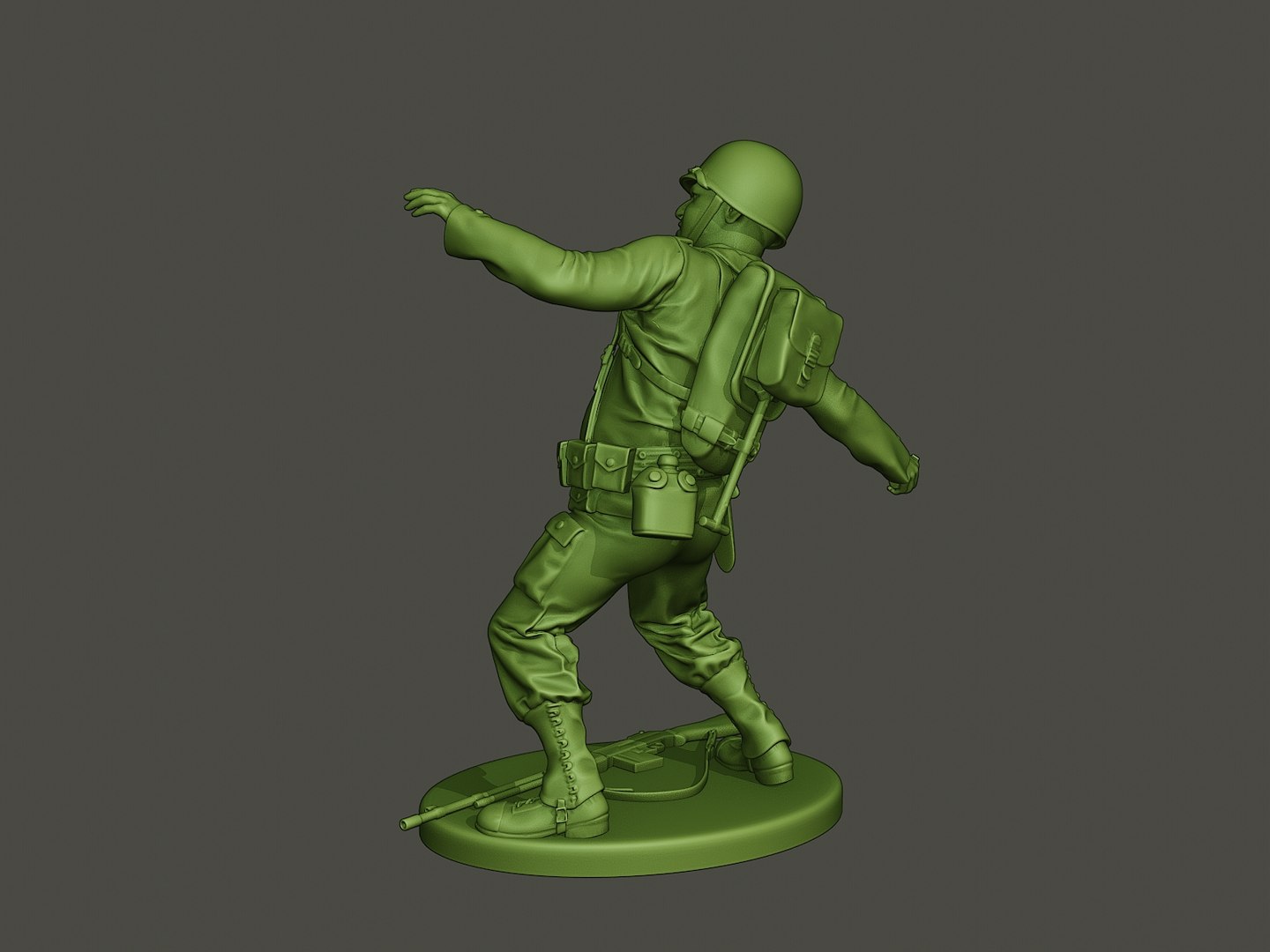 American Soldier Ww2 Throwing 3D Model - TurboSquid 1410073