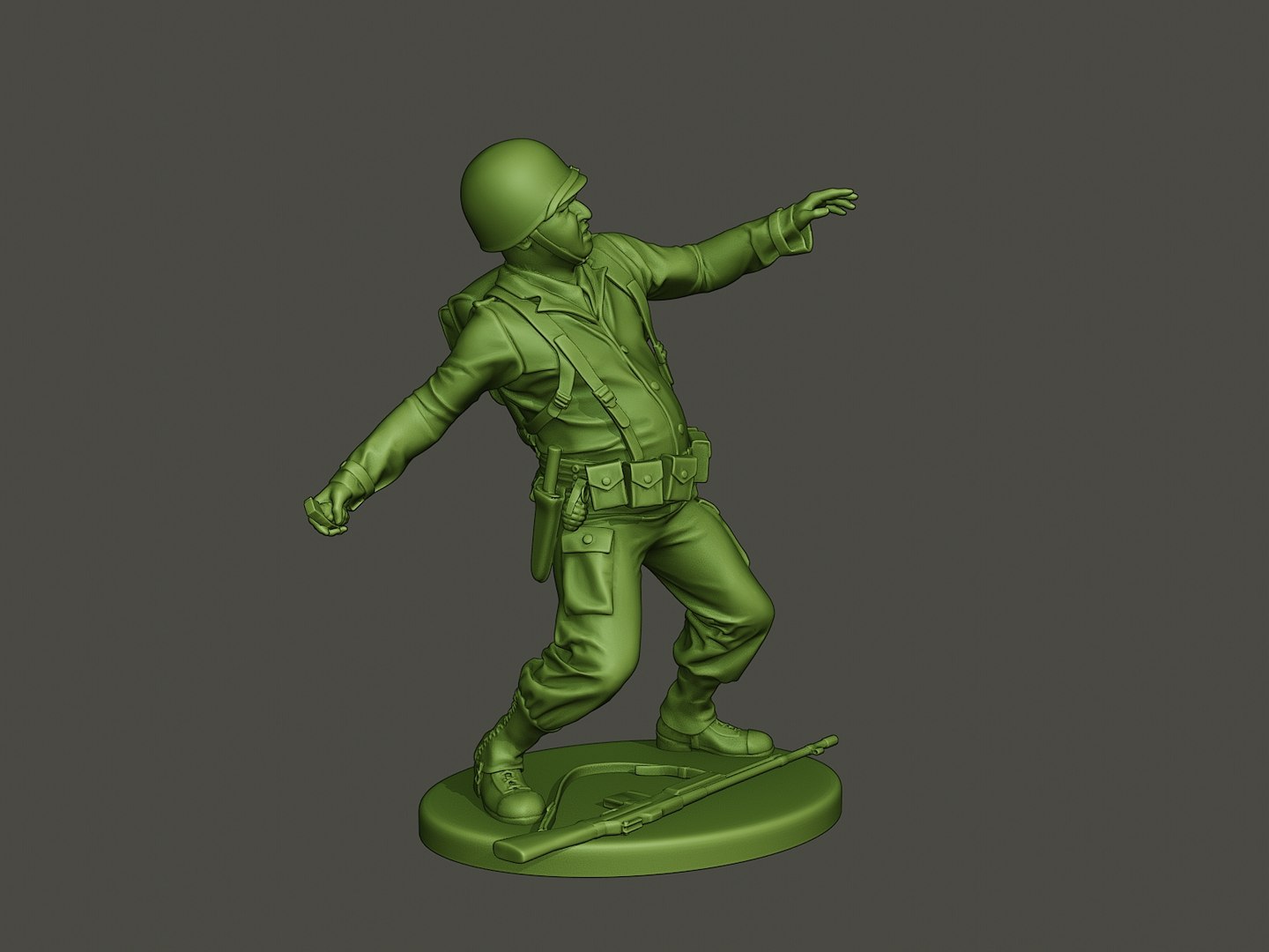 American Soldier Ww2 Throwing 3D Model - TurboSquid 1410073