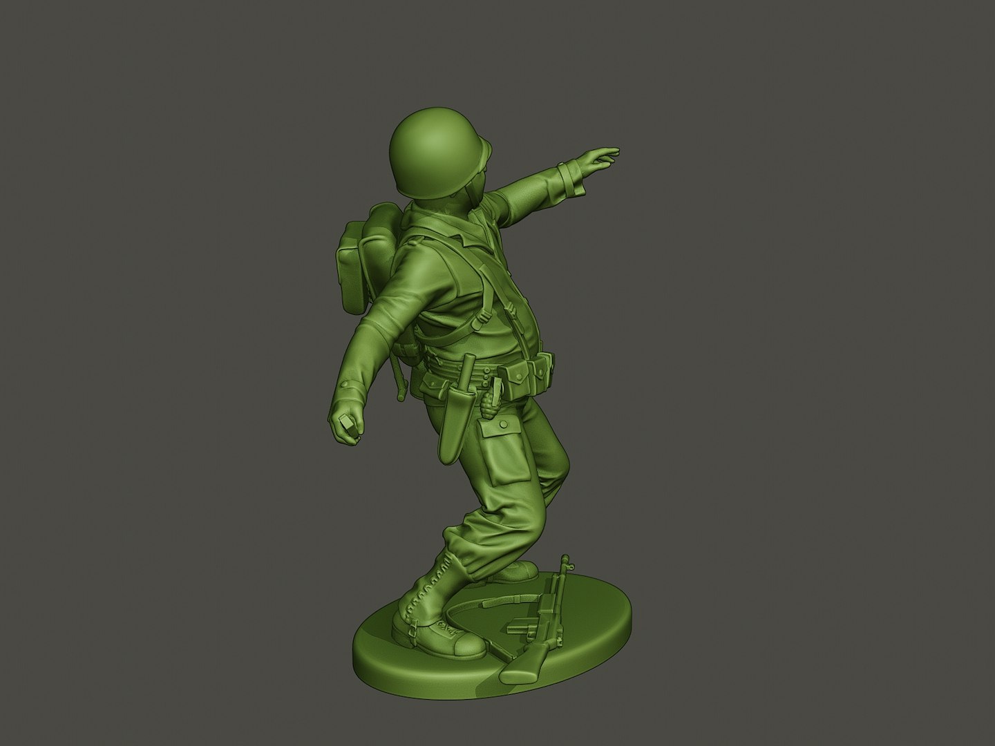 American Soldier Ww2 Throwing 3D Model - TurboSquid 1410073