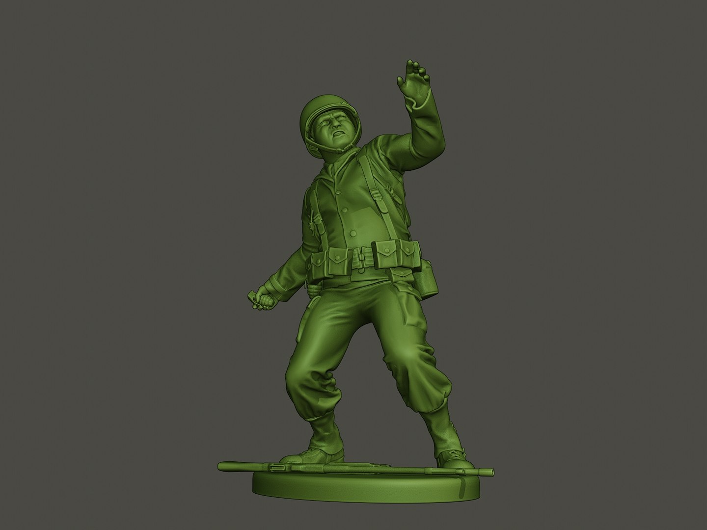 American Soldier Ww2 Throwing 3D Model - TurboSquid 1410073