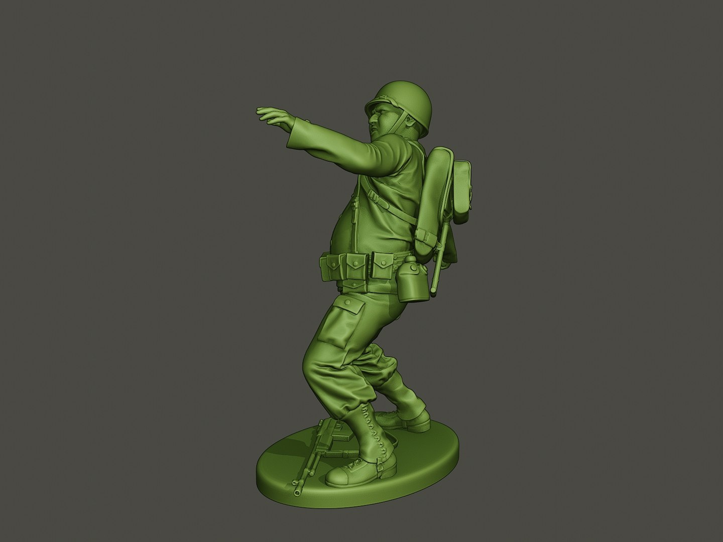 American Soldier Ww2 Throwing 3D Model - TurboSquid 1410073