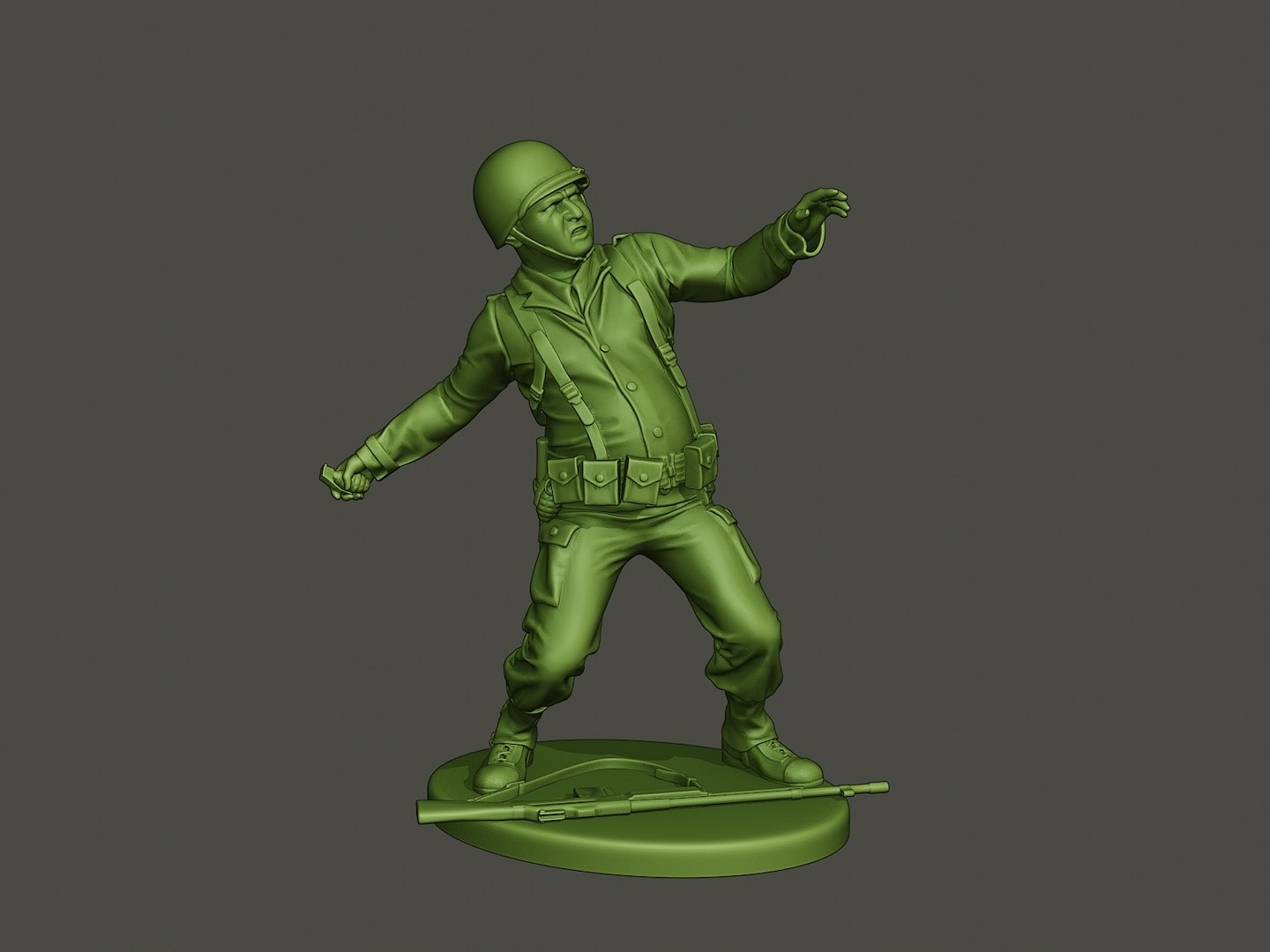 American Soldier Ww2 Throwing 3D Model - TurboSquid 1410073
