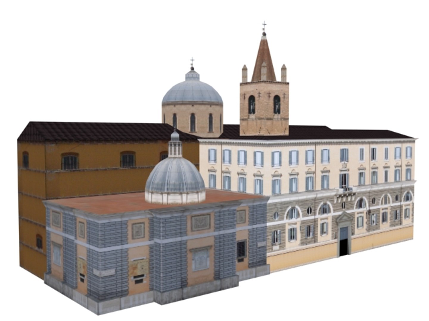 3d Model Cluster Buildings Vienna Residential