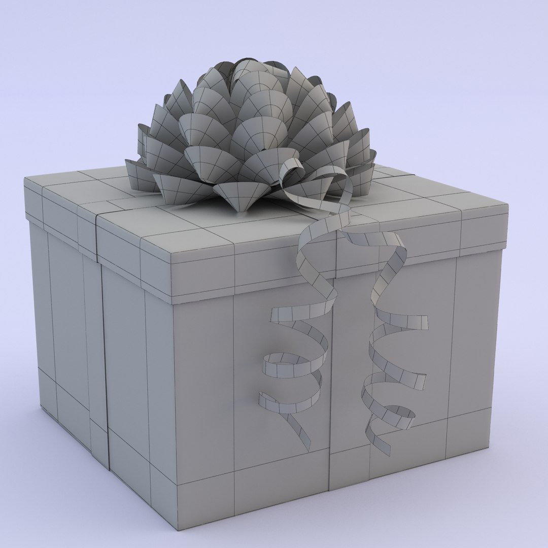 3d gift box model