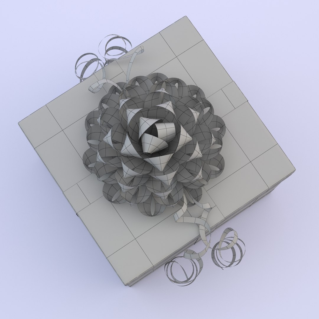 3d gift box model