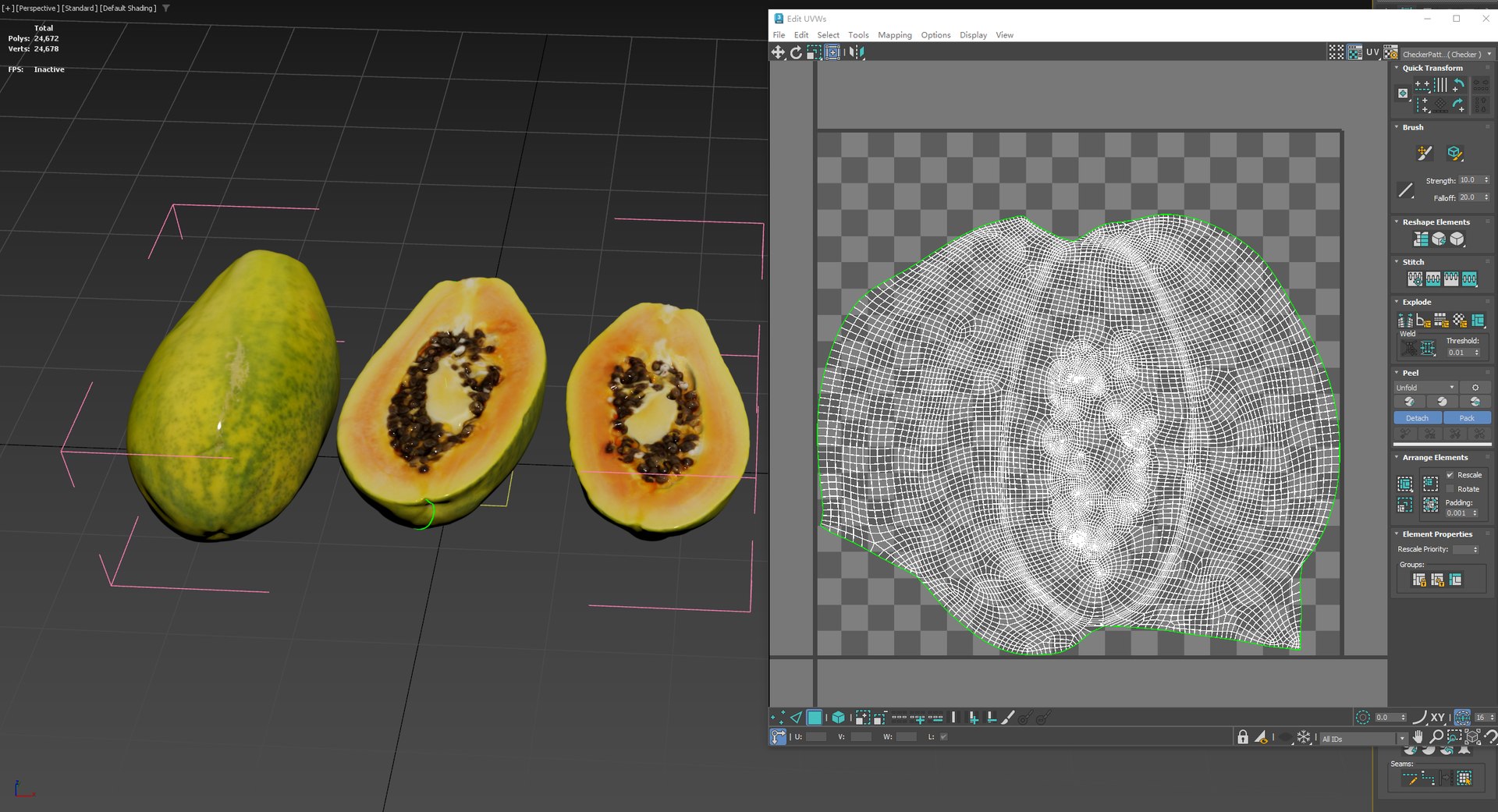 3D Papaya 3D Model Model - TurboSquid 2340307
