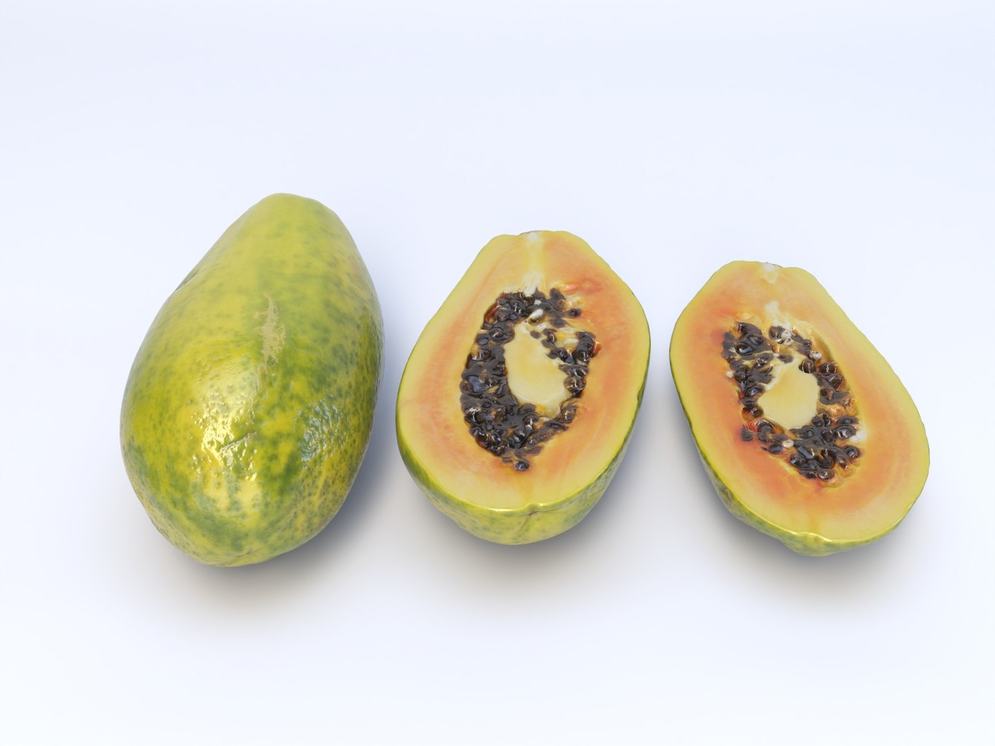 3D Papaya 3D Model Model - TurboSquid 2340307