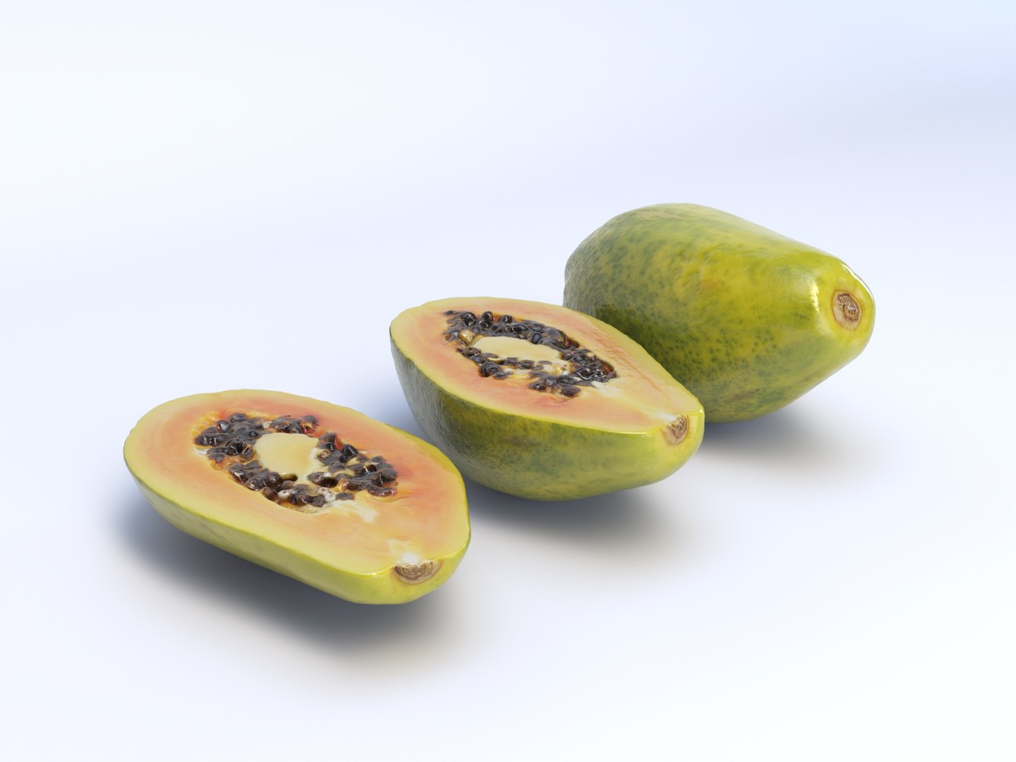 3D Papaya 3D Model Model - TurboSquid 2340307