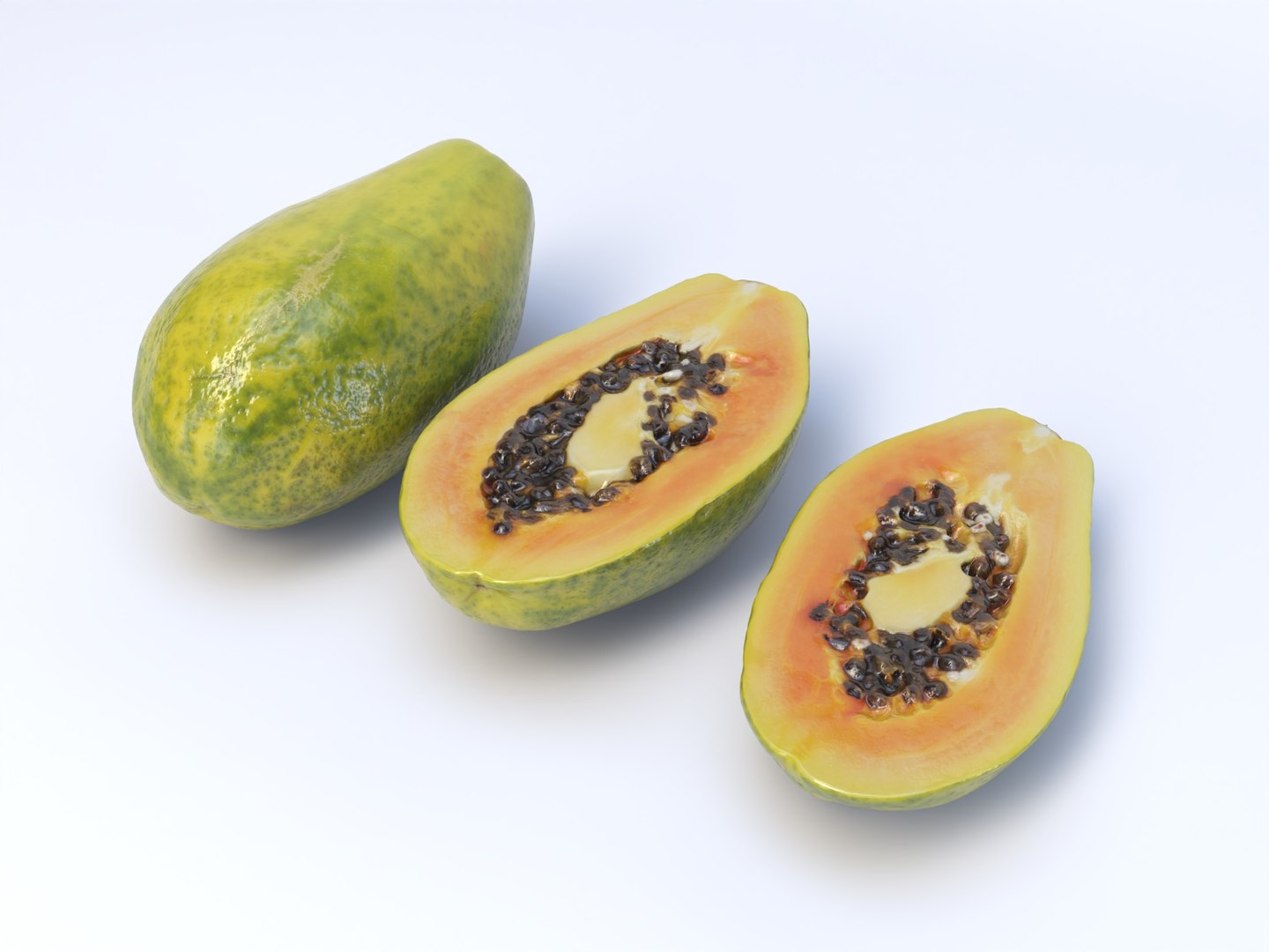3D Papaya 3D Model Model - TurboSquid 2340307