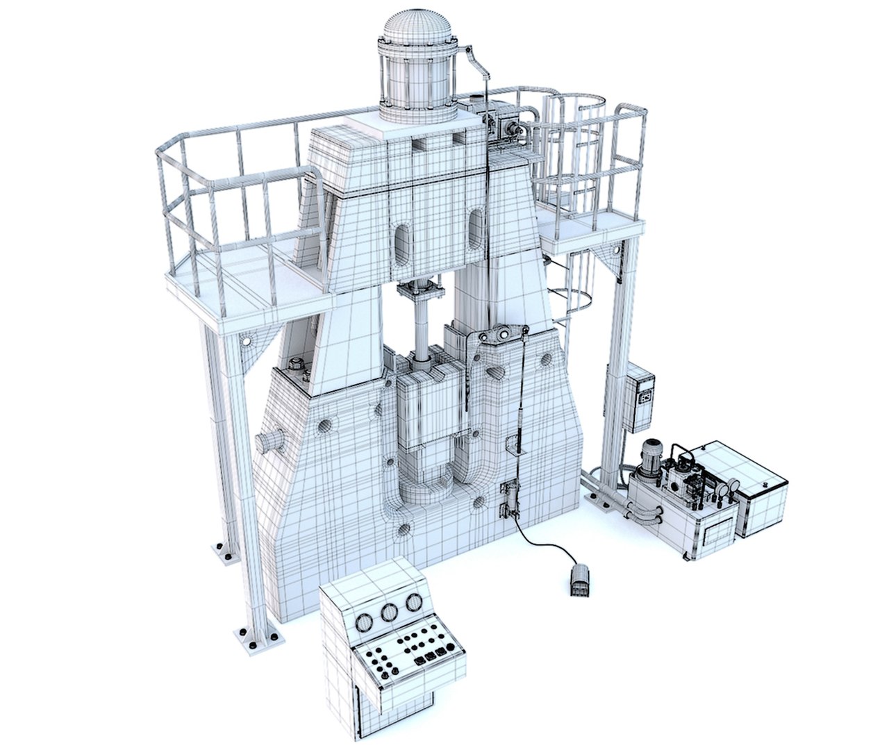 3D MA2145 Forging Hammer Press-stamping - Industrial Machine Tool Model ...