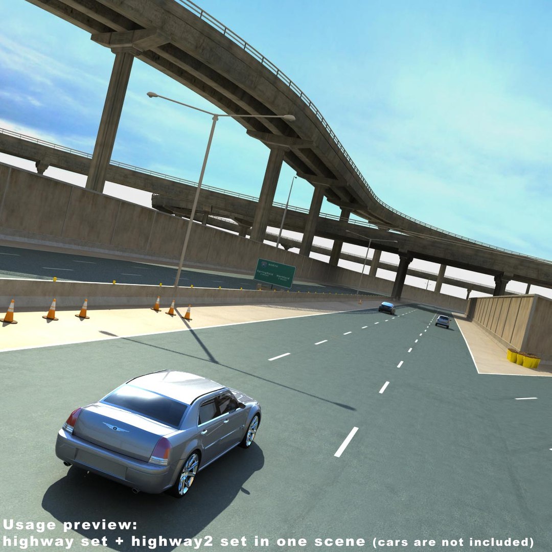 3d roads big highway