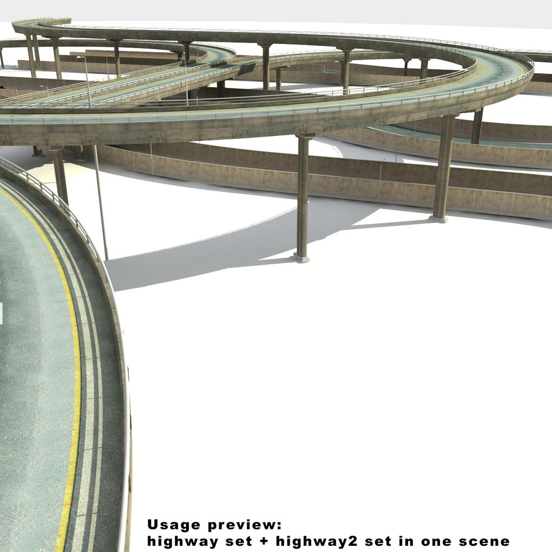 3d roads big highway