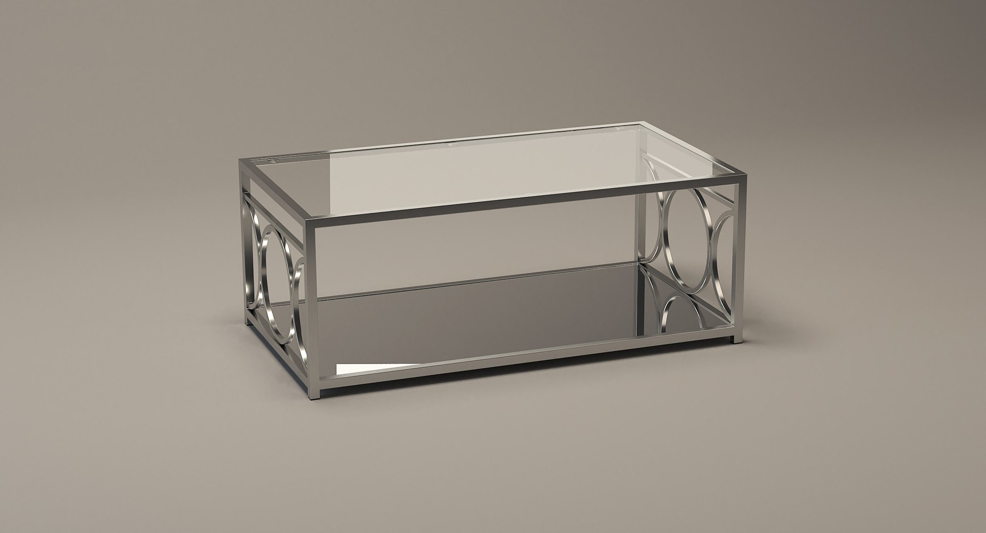 3D rectangle coffee table metal model - TurboSquid 1392048