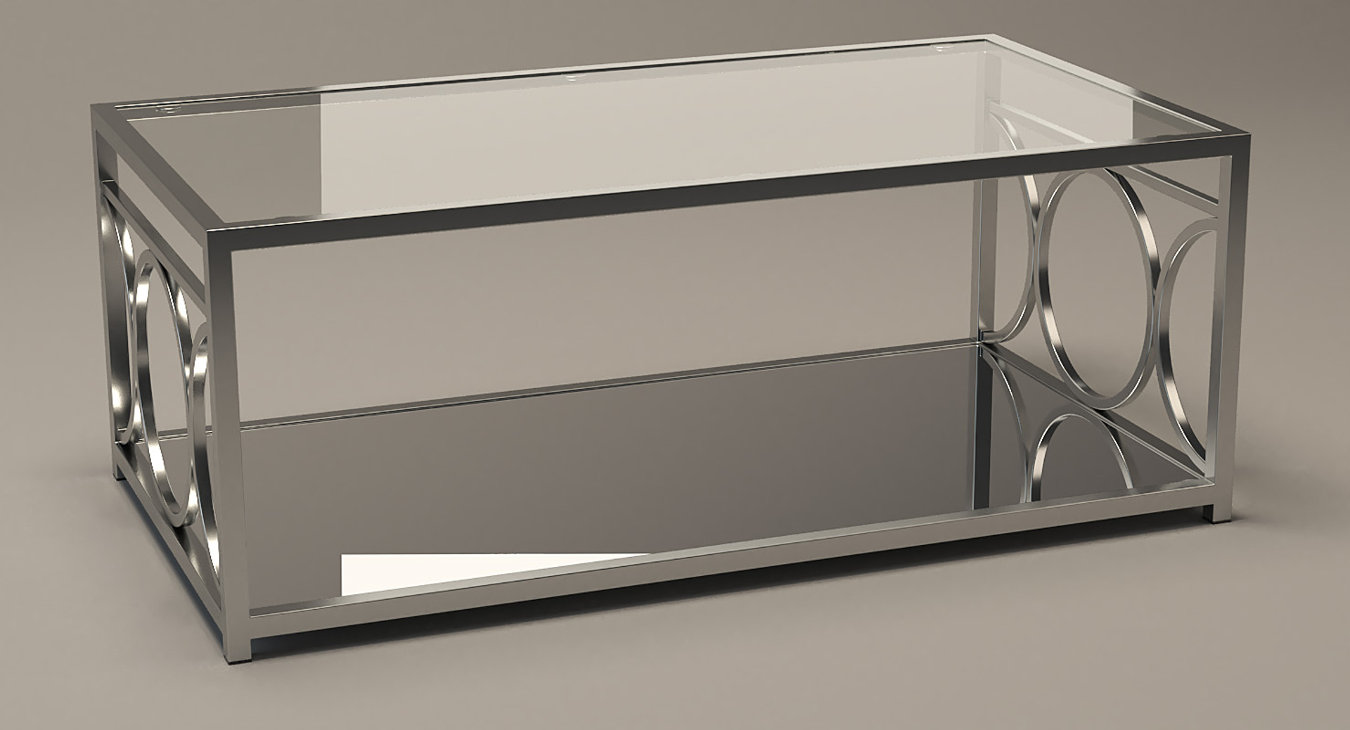 3D rectangle coffee table metal model - TurboSquid 1392048