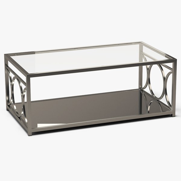 3D rectangle coffee table metal model - TurboSquid 1392048