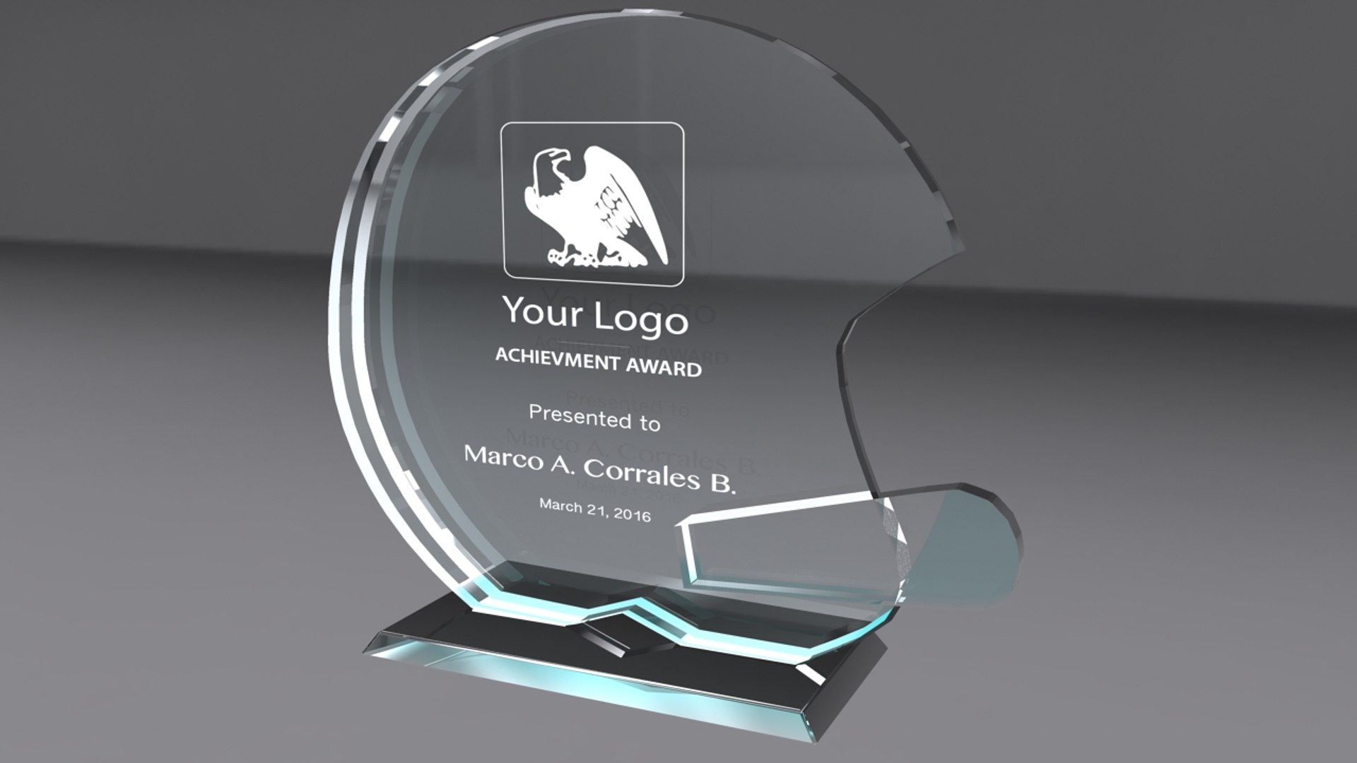 3d Award Glass