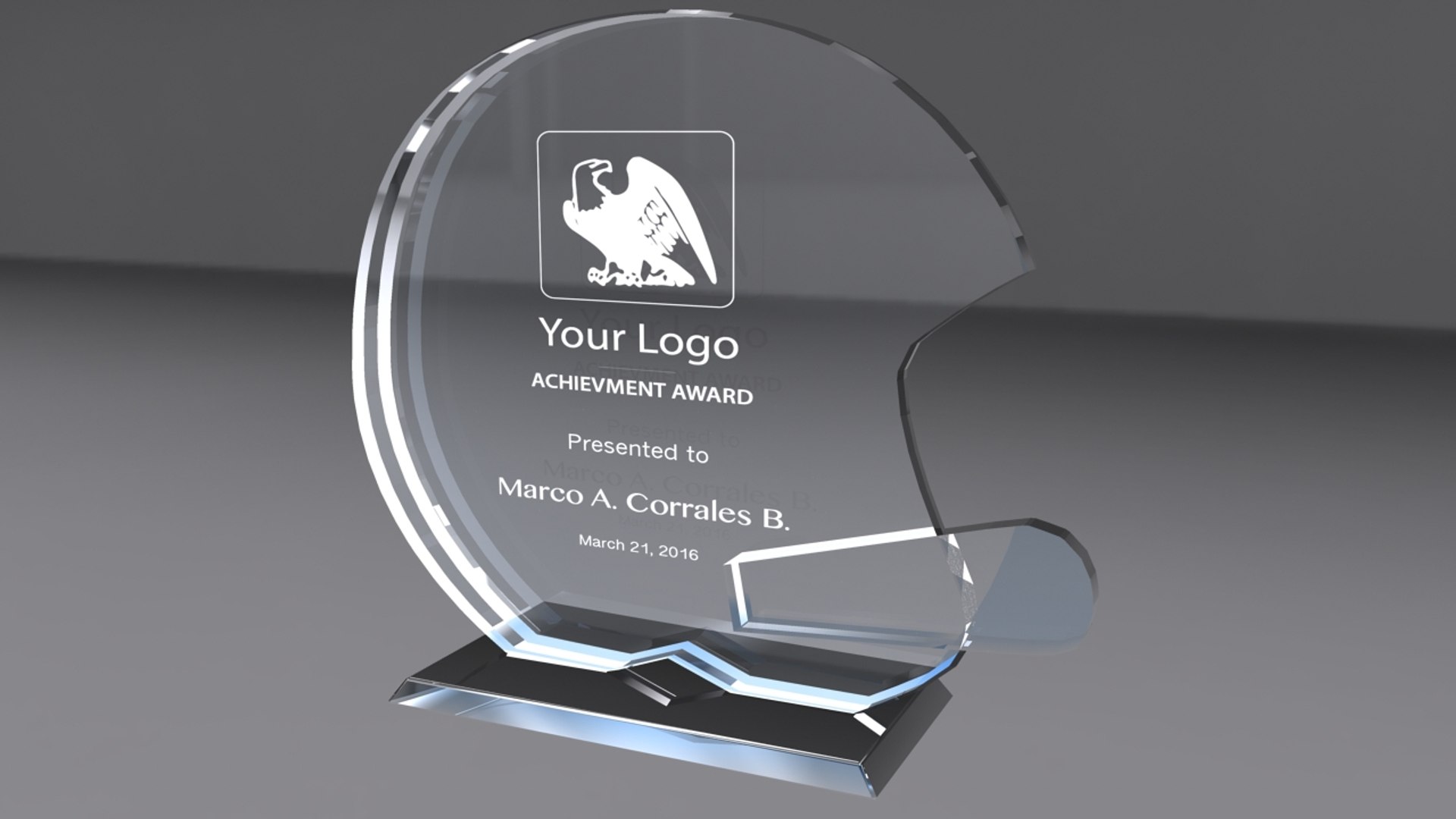 3d Award Glass