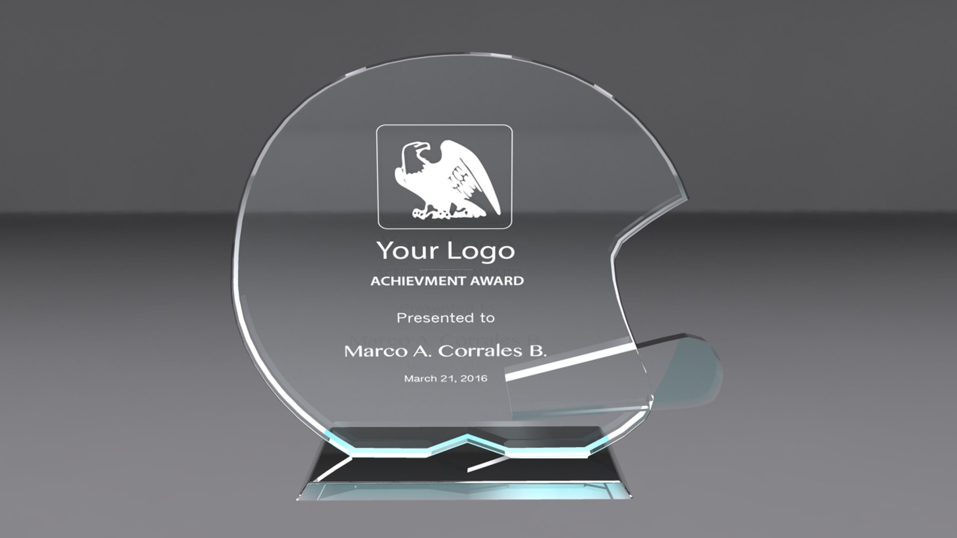3d Award Glass