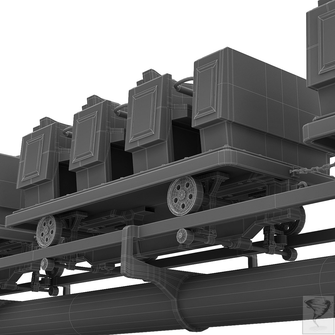 Roller Coaster Train 3d Model