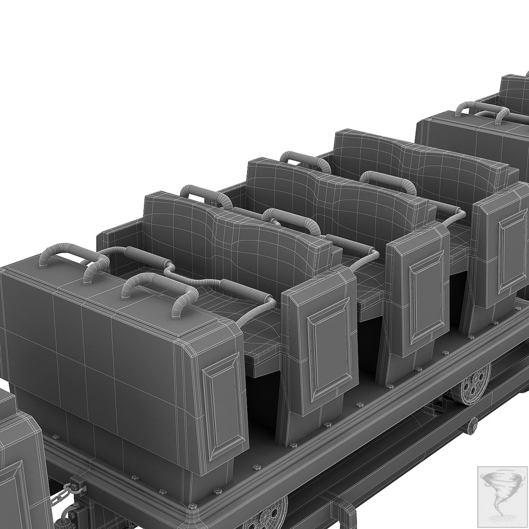 Roller Coaster Train 3d Model
