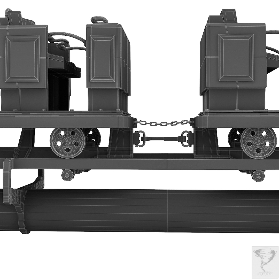 roller coaster train 3d model