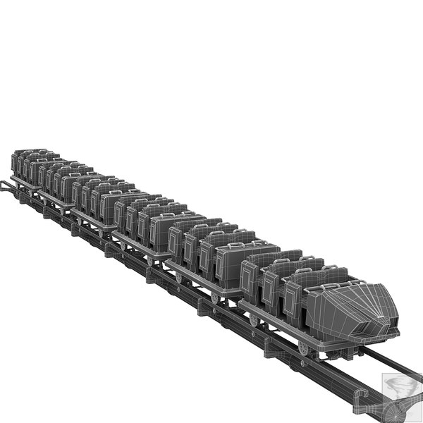 roller coaster train 3d model