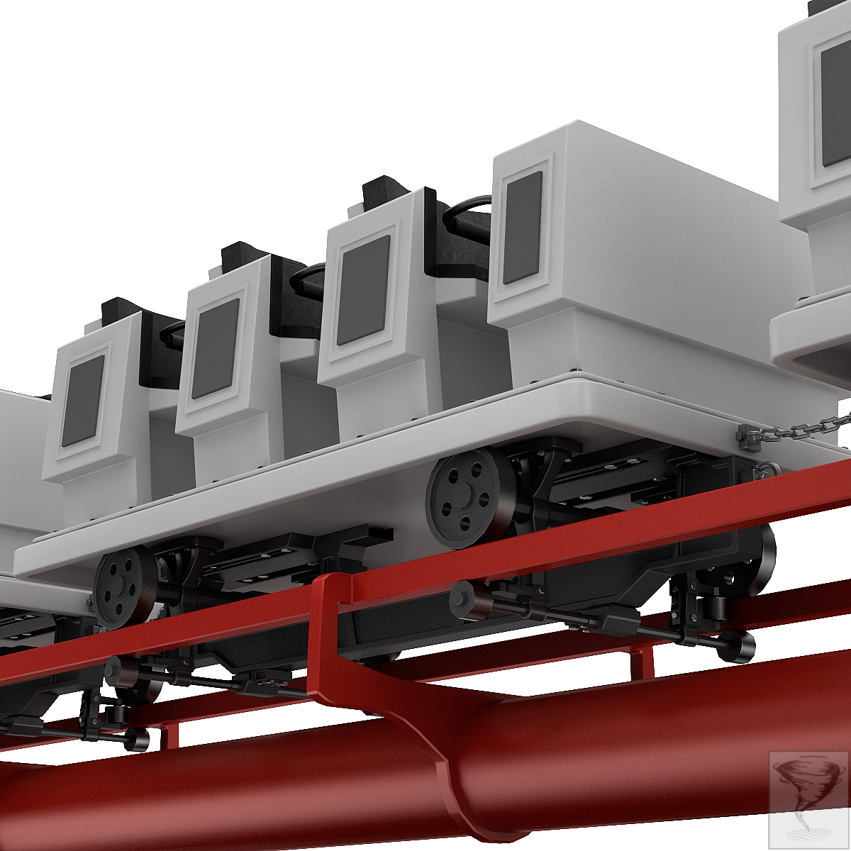 roller coaster train 3d model