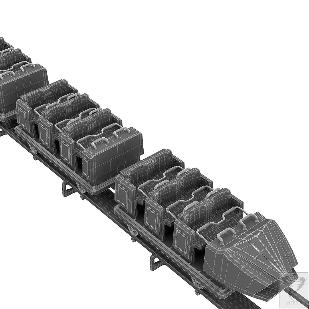 Roller Coaster Train 3d Model