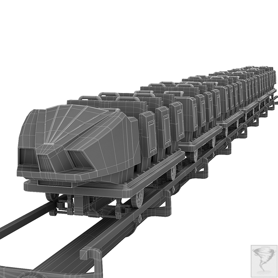 roller coaster train 3d model