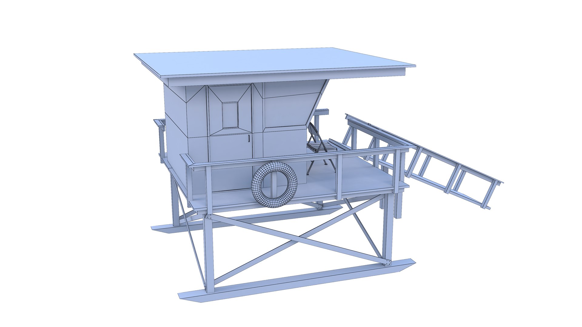 Lifeguard Station - Yellow 3D Model - TurboSquid 1913750