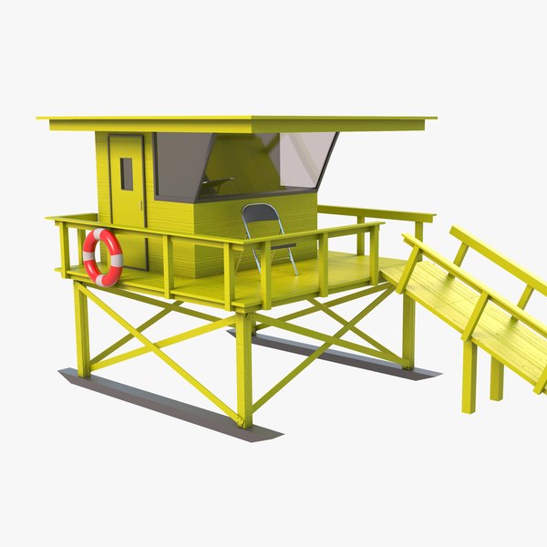 modelo 3d Lifeguard Station - Yellow - TurboSquid 1913750