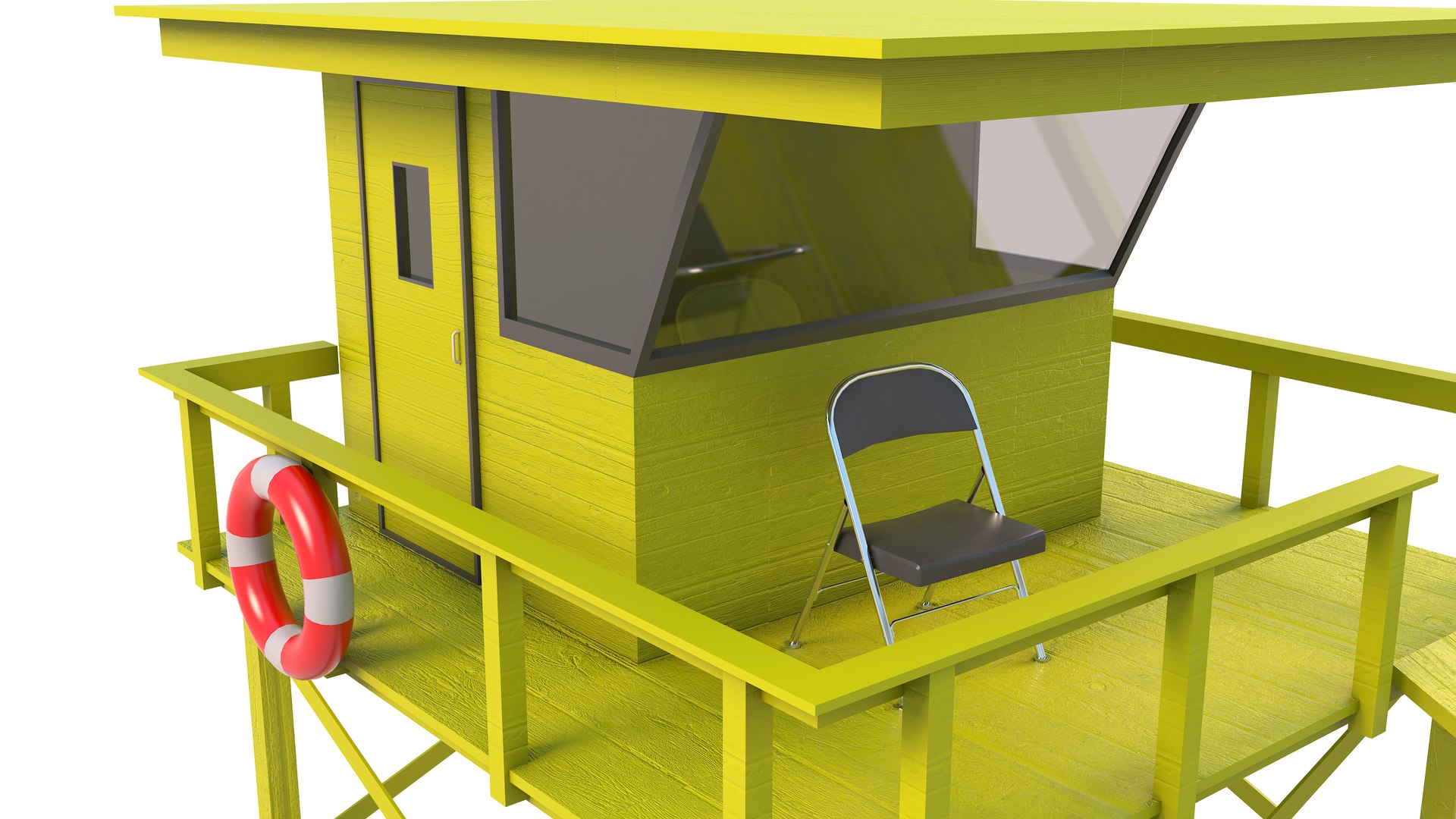 Lifeguard Station - Yellow 3D Model - TurboSquid 1913750