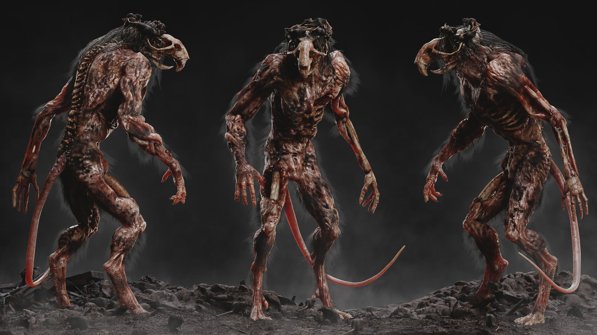 3D Rat King - TurboSquid 2381157
