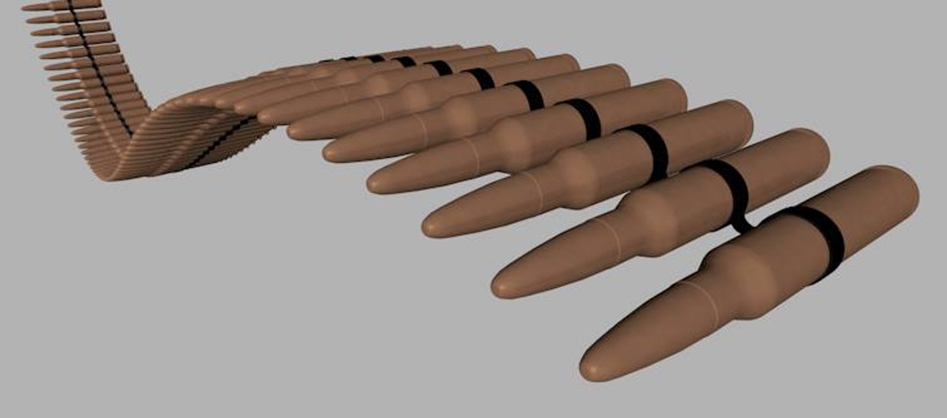 3ds Bullet Chain Belt Rigged