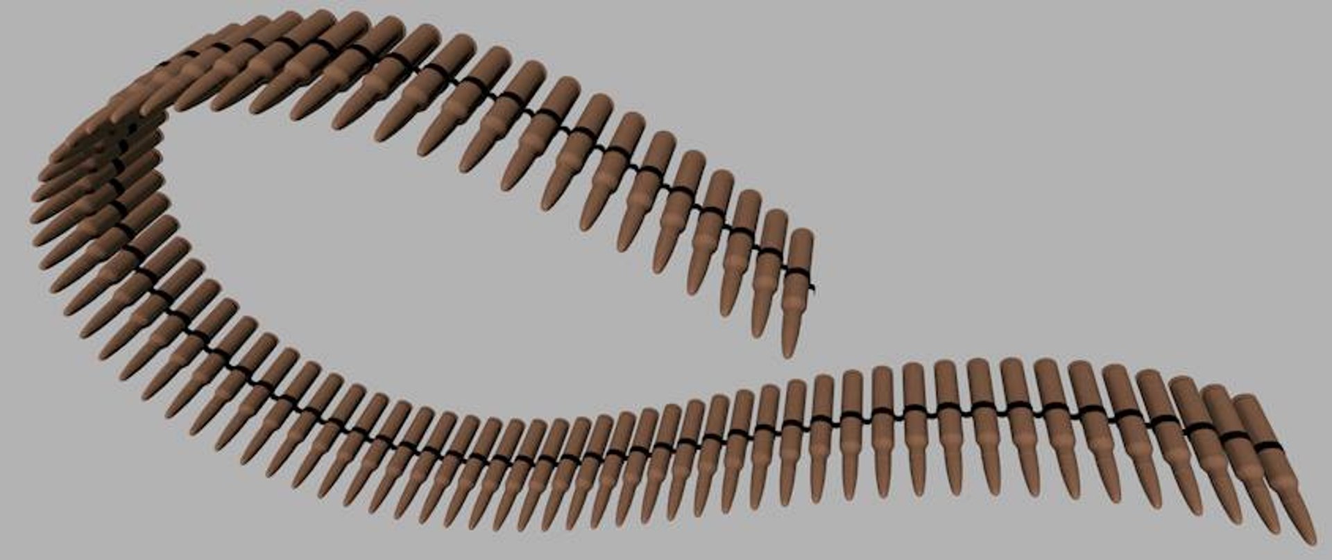 3ds Bullet Chain Belt Rigged