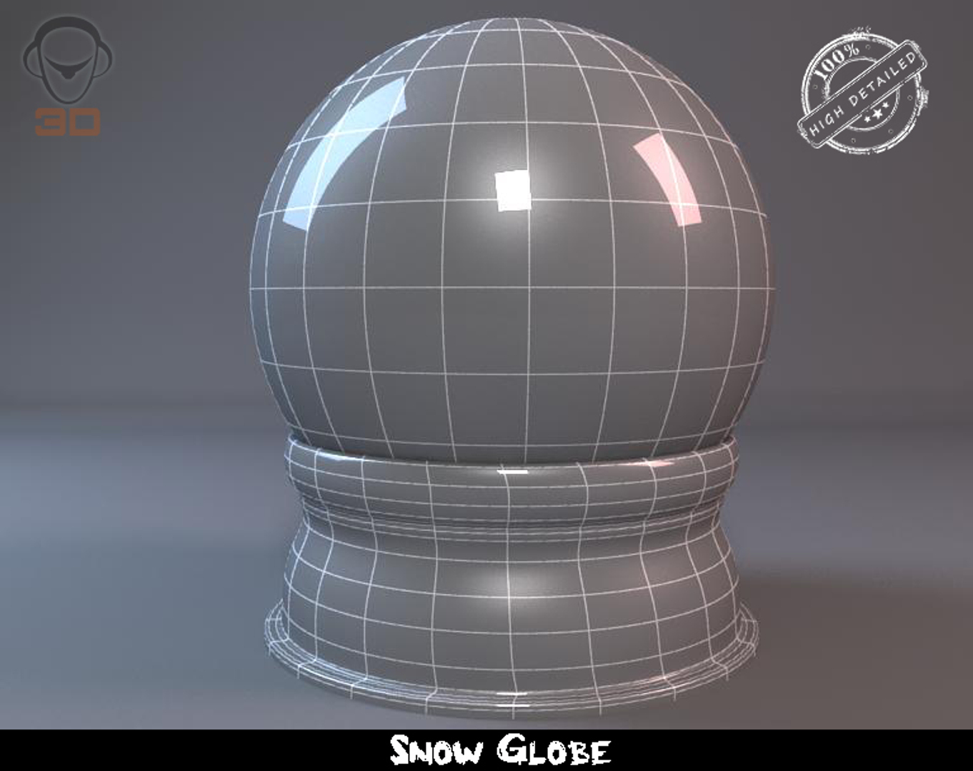 snow globe 3d obj