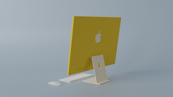 Imac 24 Inch 2021 Yellow Model Turbosquid 1937966