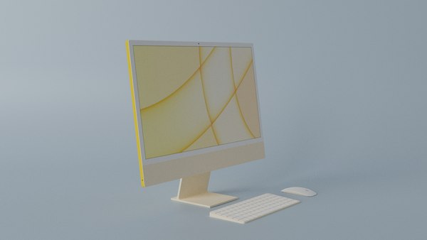 IMac 24-inch 2021 Yellow model - TurboSquid 1937966