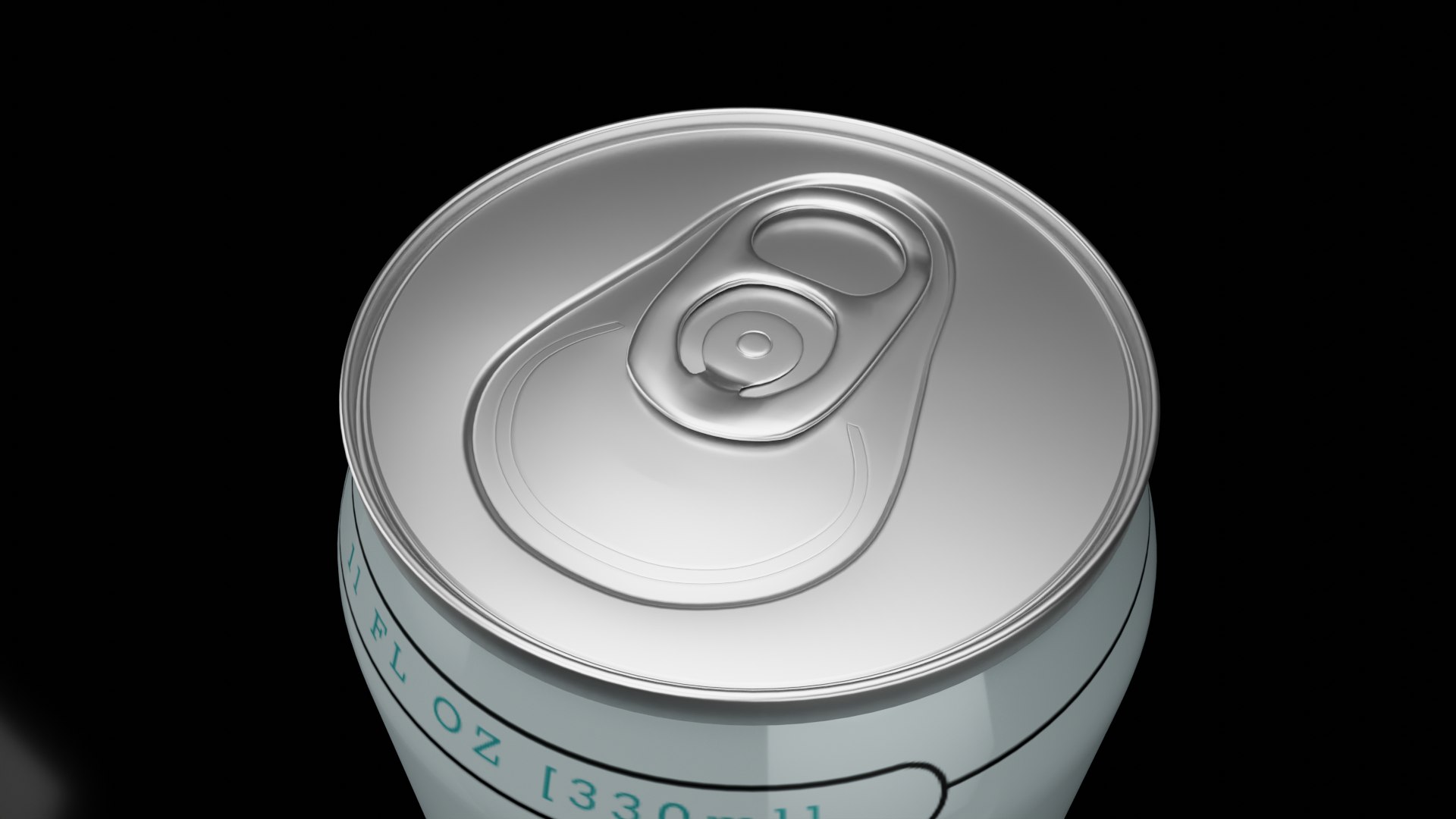 Regular 330ml Beverage Can Open And Closed Tabs With Droplets 3D Model ...