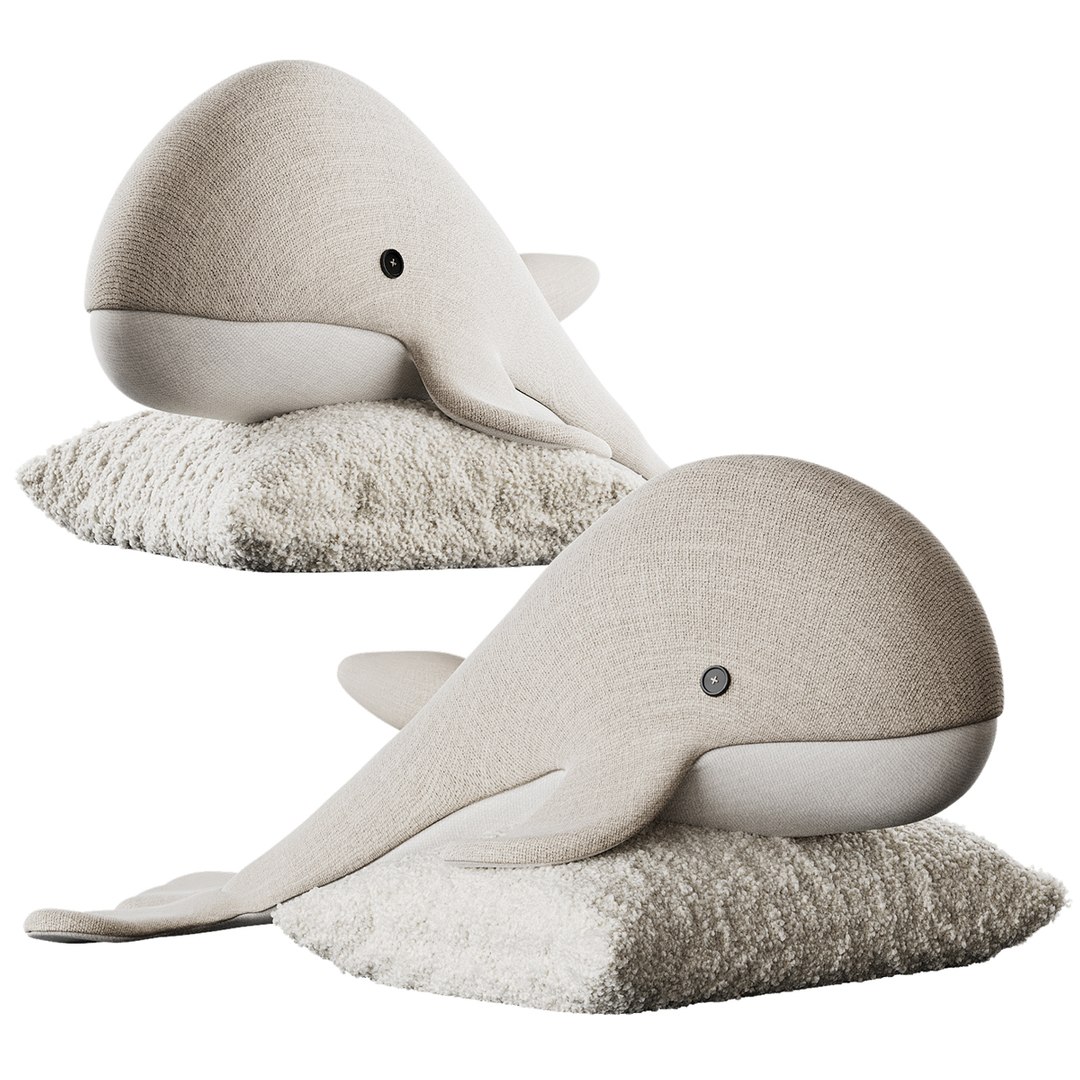 Cute Plush Whale 3D Model - TurboSquid 2142039