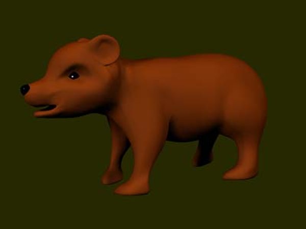 3D 3ds Max Bear character animals