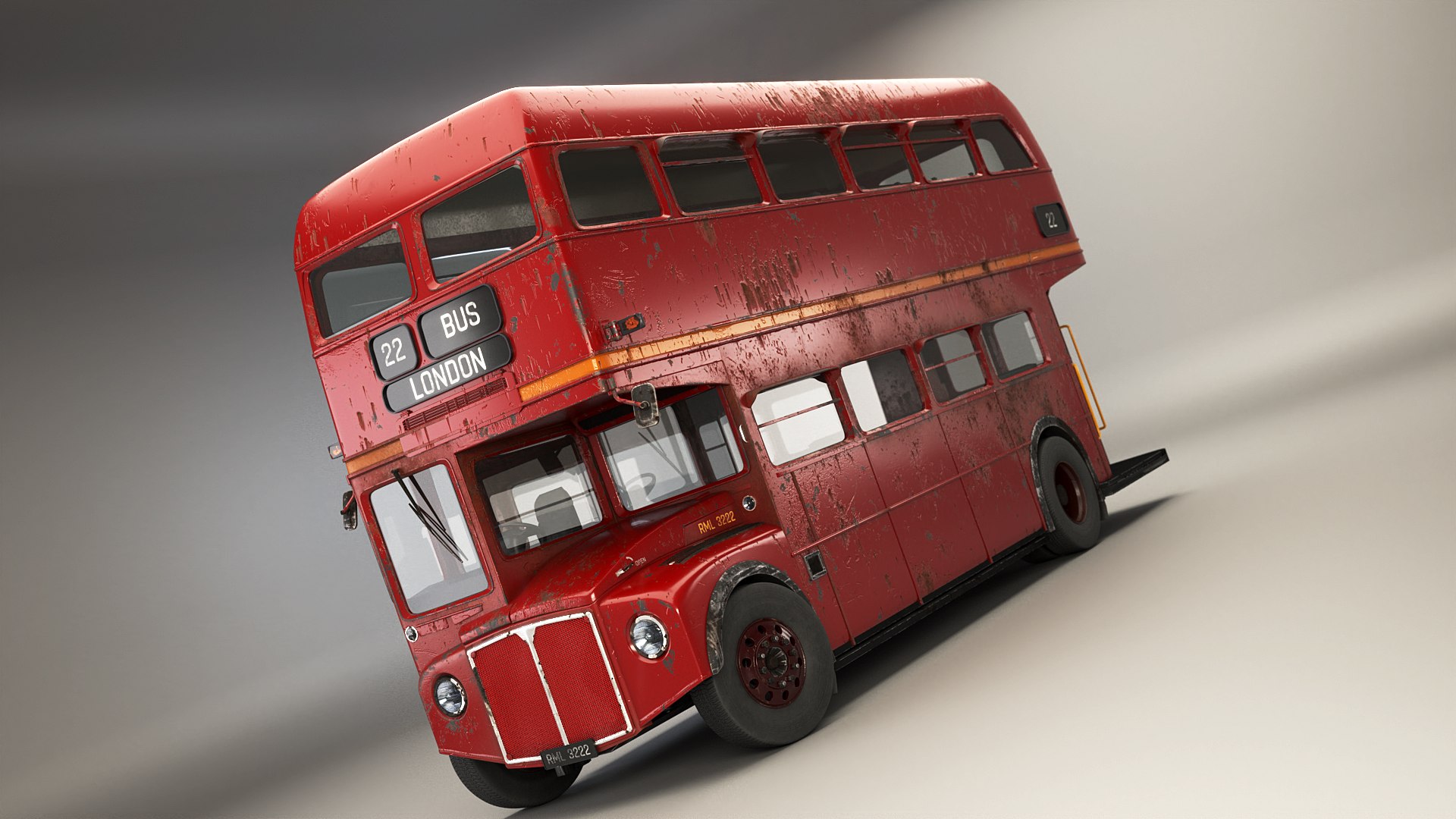 3D Aged Routemaster Classic London Bus - TurboSquid 2316442