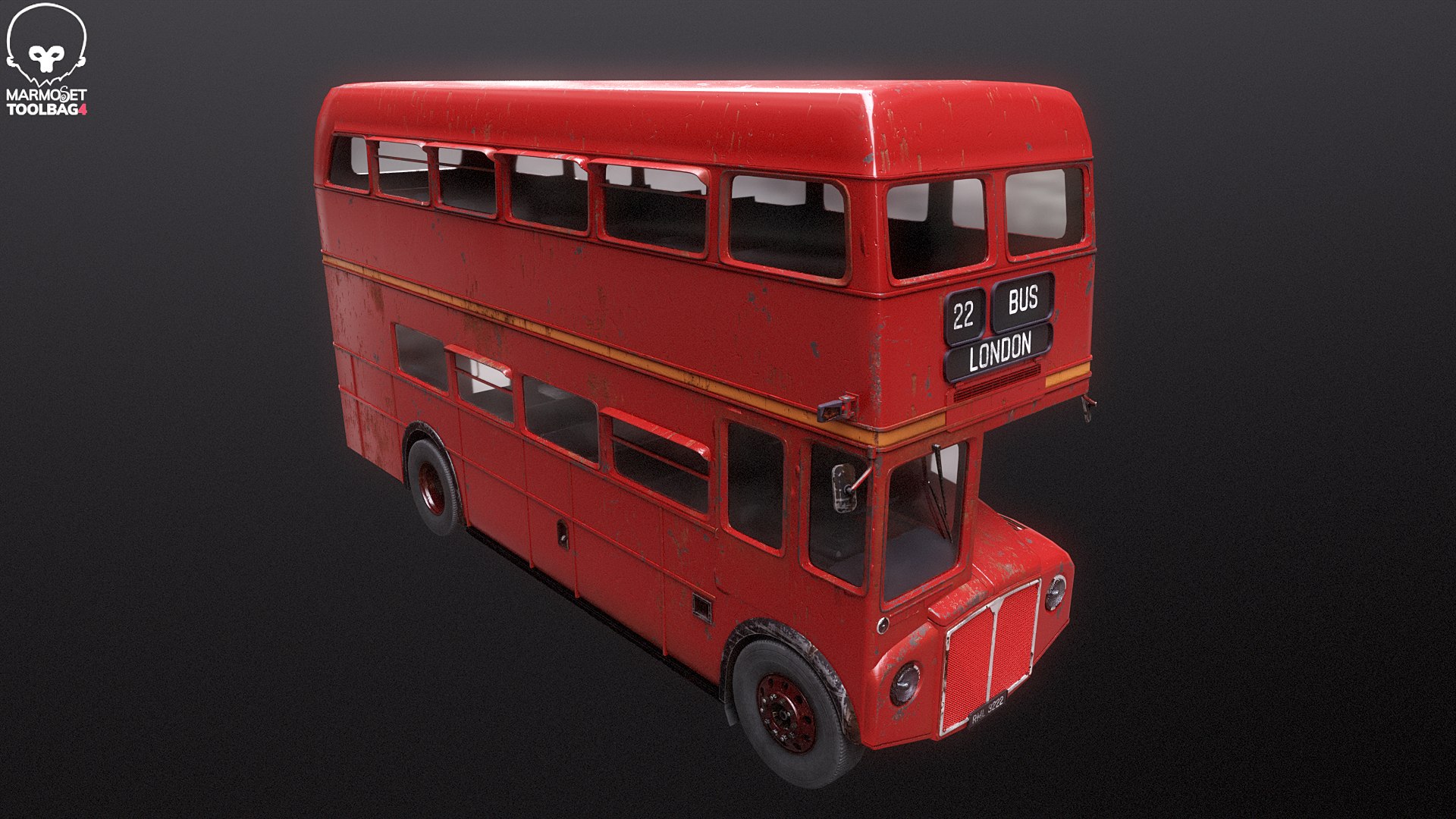 3D Aged Routemaster Classic London Bus - TurboSquid 2316442