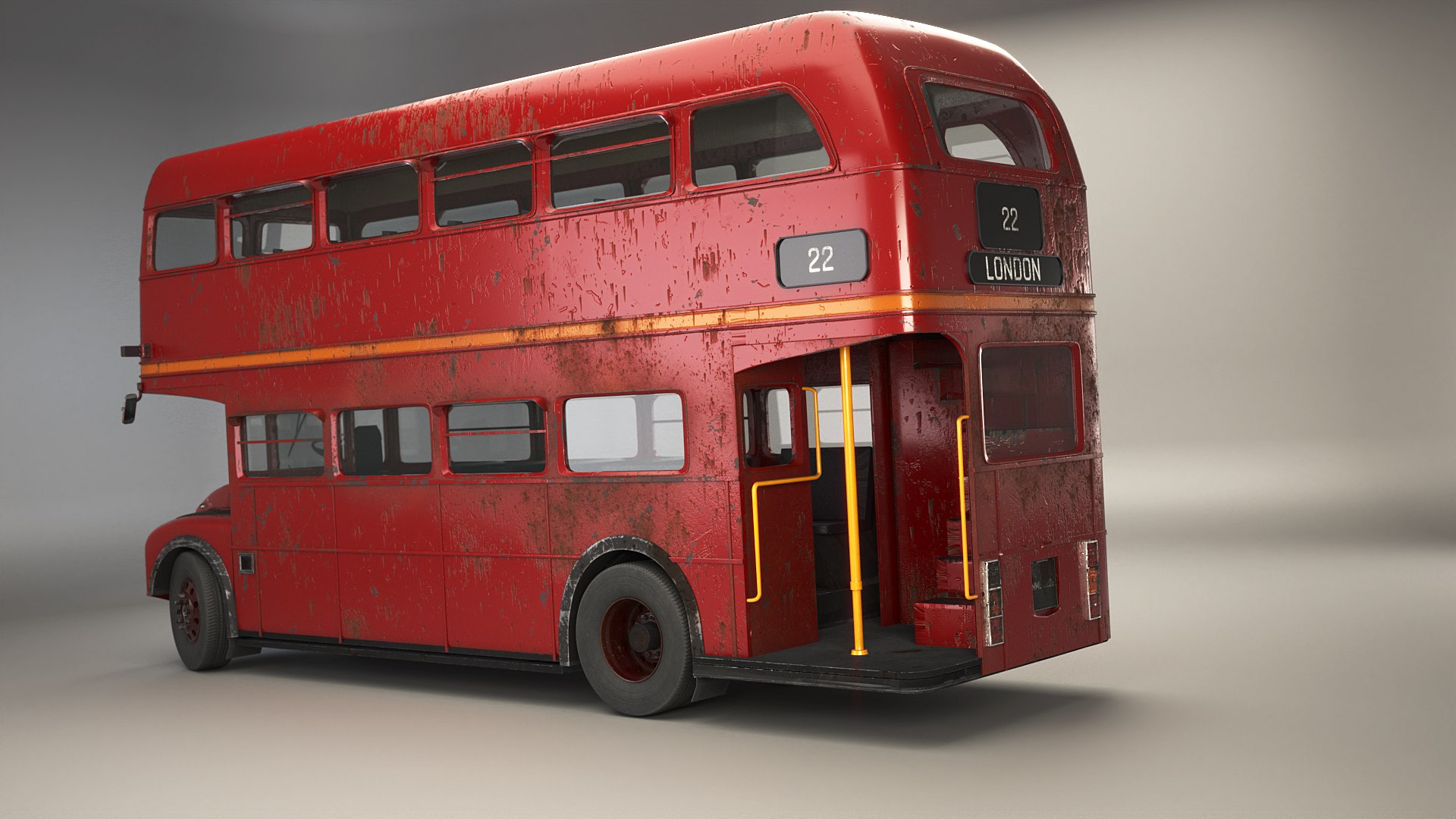 3D Aged Routemaster Classic London Bus - TurboSquid 2316442
