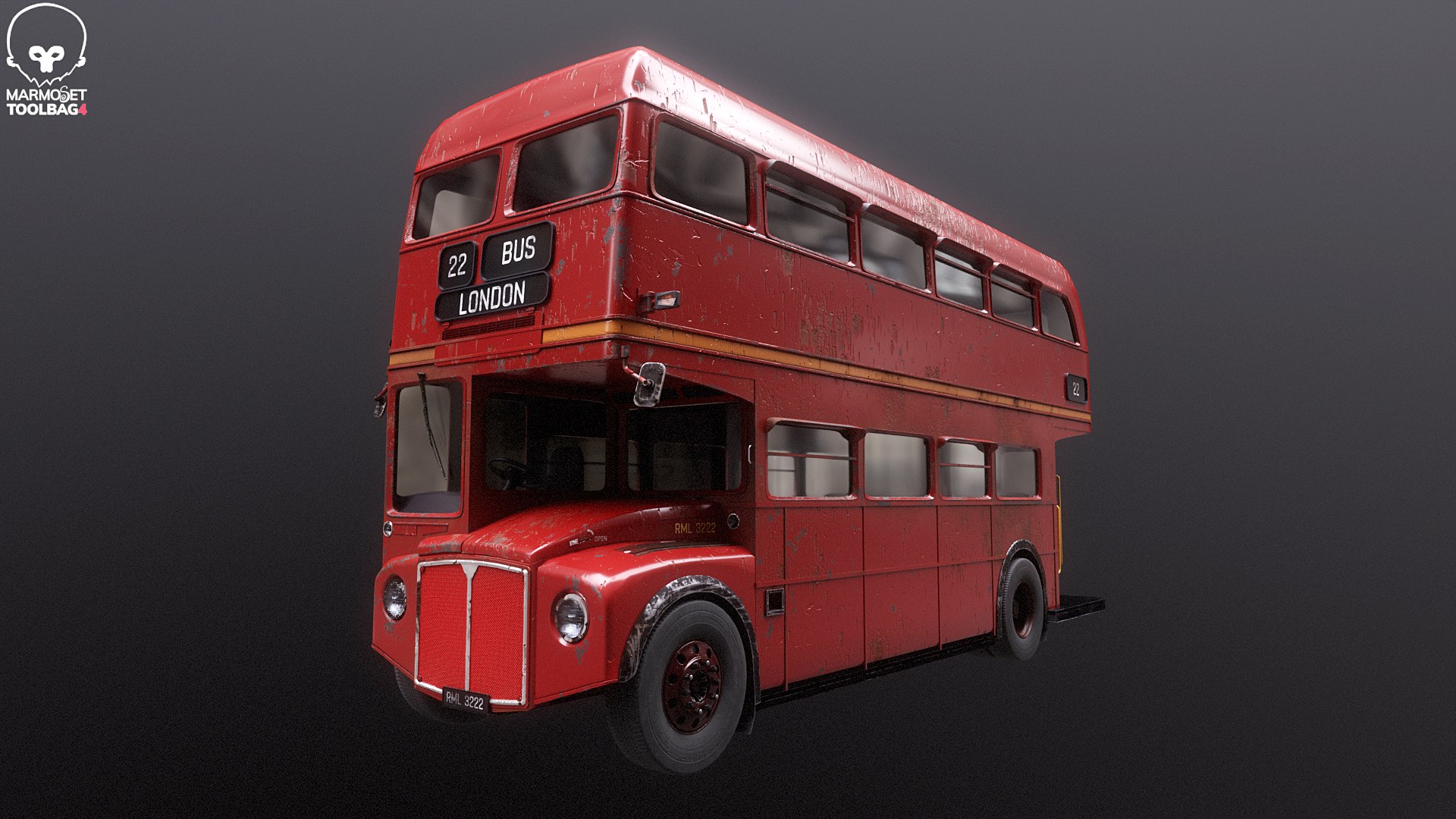 3D Aged Routemaster Classic London Bus - TurboSquid 2316442