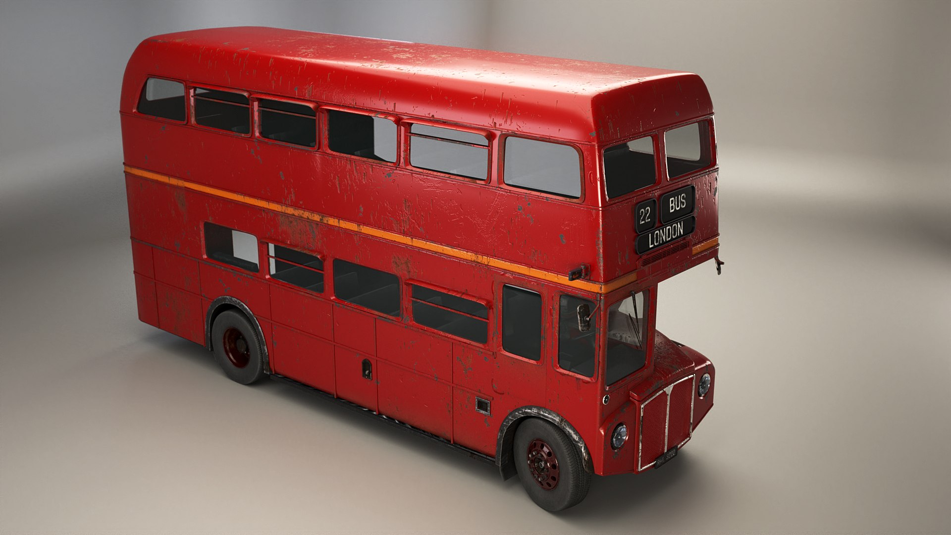 3D Aged Routemaster Classic London Bus - TurboSquid 2316442